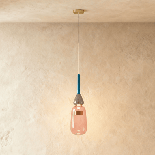 Cambell Pendant Light with Stained Glass Shade – Residence Supply