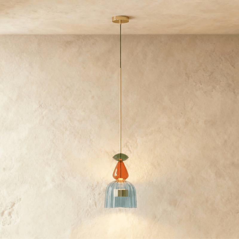 Cambell Pendant Light with Stained Glass Shade – Residence Supply