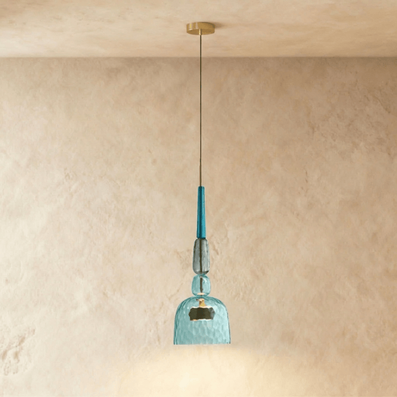 Cambell Pendant Light with Stained Glass Shade – Residence Supply