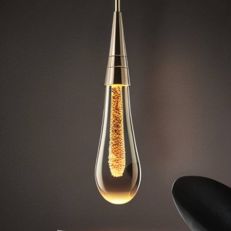 Drop Pendant Light – Modern Crystal & Gold Design. – Residence Supply