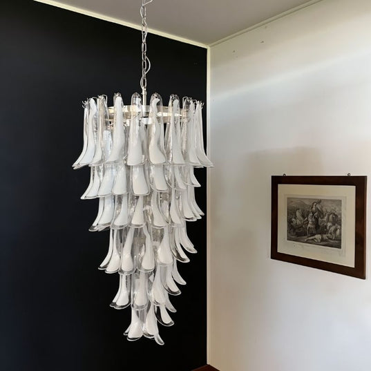 Flares Chandelier – Elegant Cascading Glass Light Fixture – Residence ...