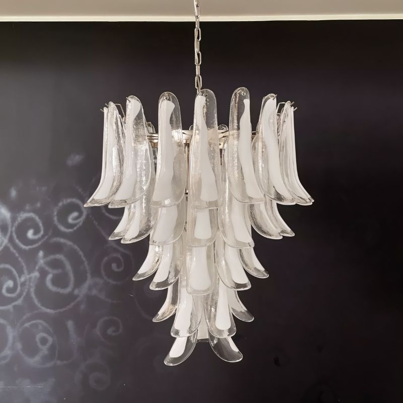 Flares Chandelier – Elegant Cascading Glass Light Fixture – Residence ...