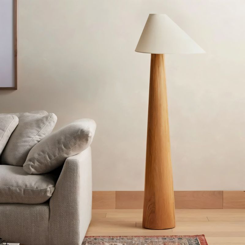 Holza Floor Lamp: Japanese-Inspired Wood & Fabric Lighting – Residence ...