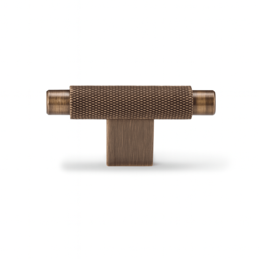 Rowan Knob And Pull Bar - Brass Knurled Handle Design. – Residence Supply