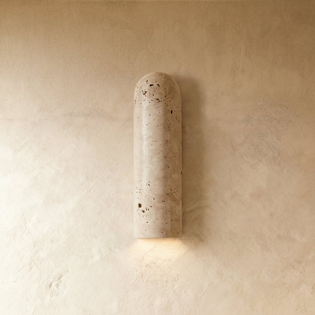 Solon Travertine Wall Lamp - Elegant Travertine Light Fixture ...