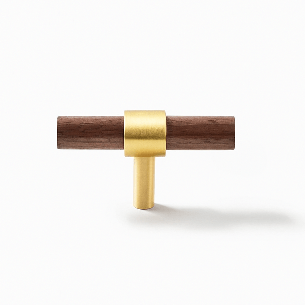 Trina Wood & Brass Pull Bar for Stylish Interiors – Residence Supply