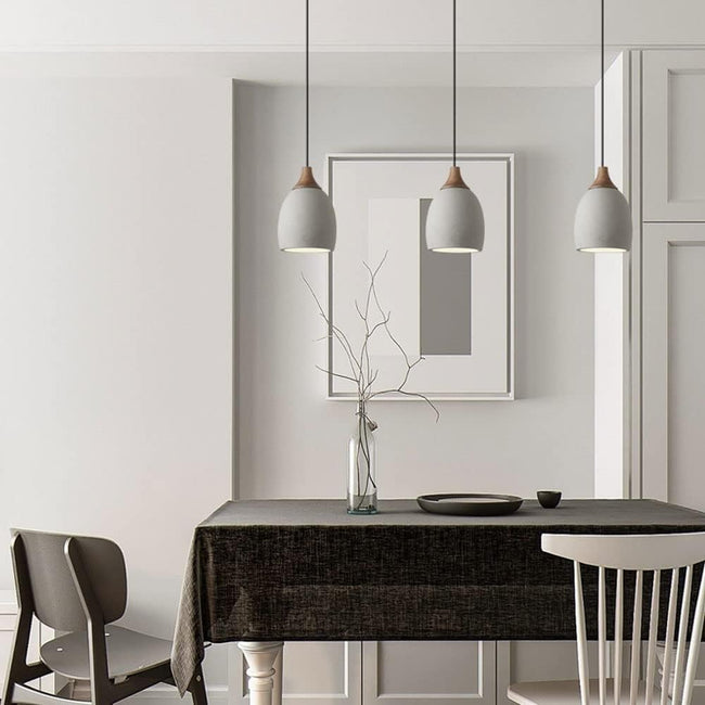 Levon Pendant Light – Industrial Cement & Wood Lighting. – Residence Supply