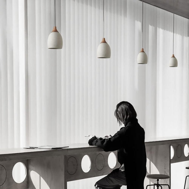 Levon Pendant Light – Industrial Cement & Wood Lighting. – Residence Supply